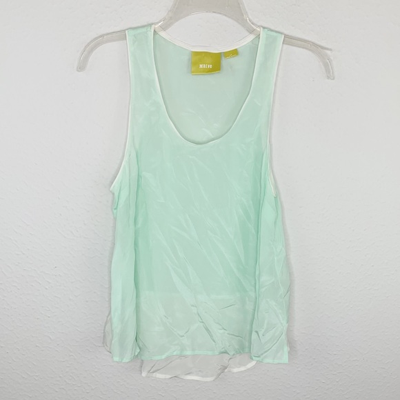Maeve | Tops | Maeve Silk Mint Top E37 | Poshmark
